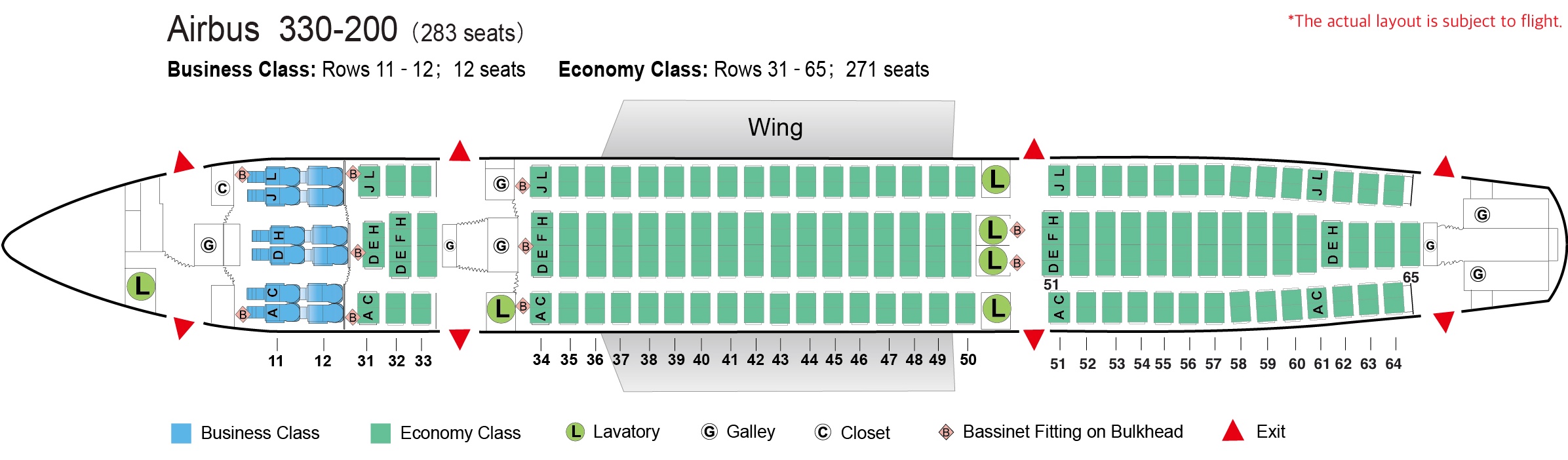 Airbus A330 Seating